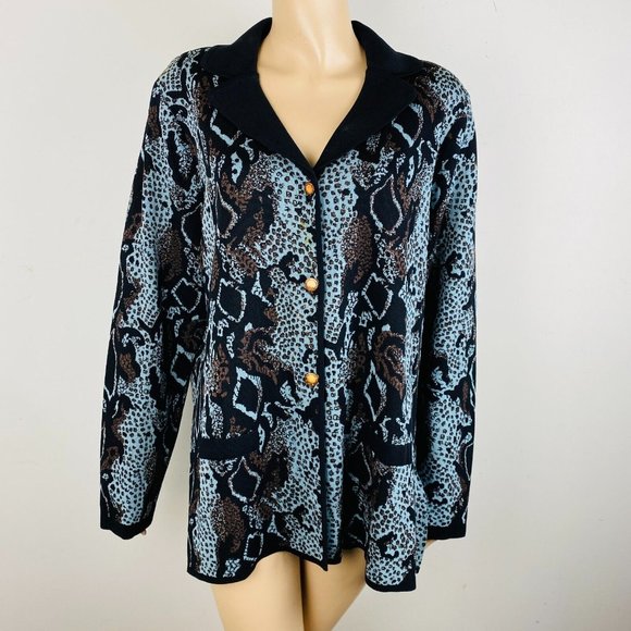 Exclusively Misook | Sweaters | Exclusively Misook Cheetah Snakeskin ...